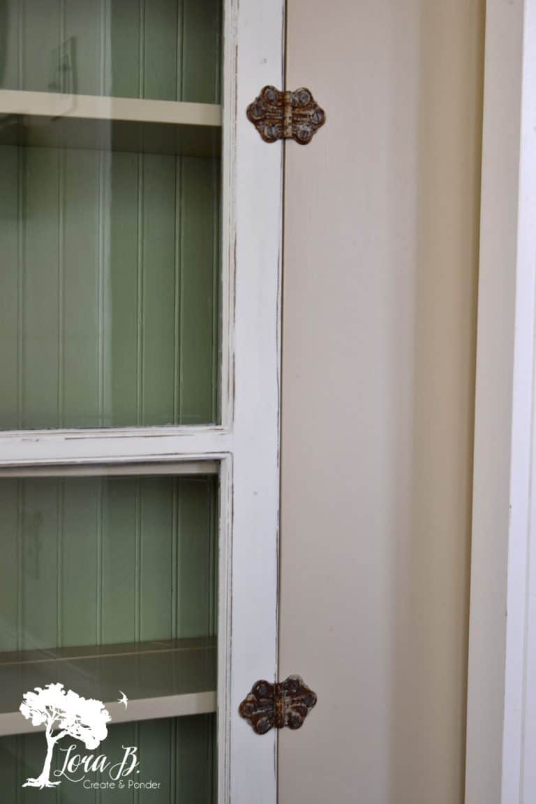 Kitchen Cupboard with Antique Doors - Lora Bloomquist~Create & Ponder