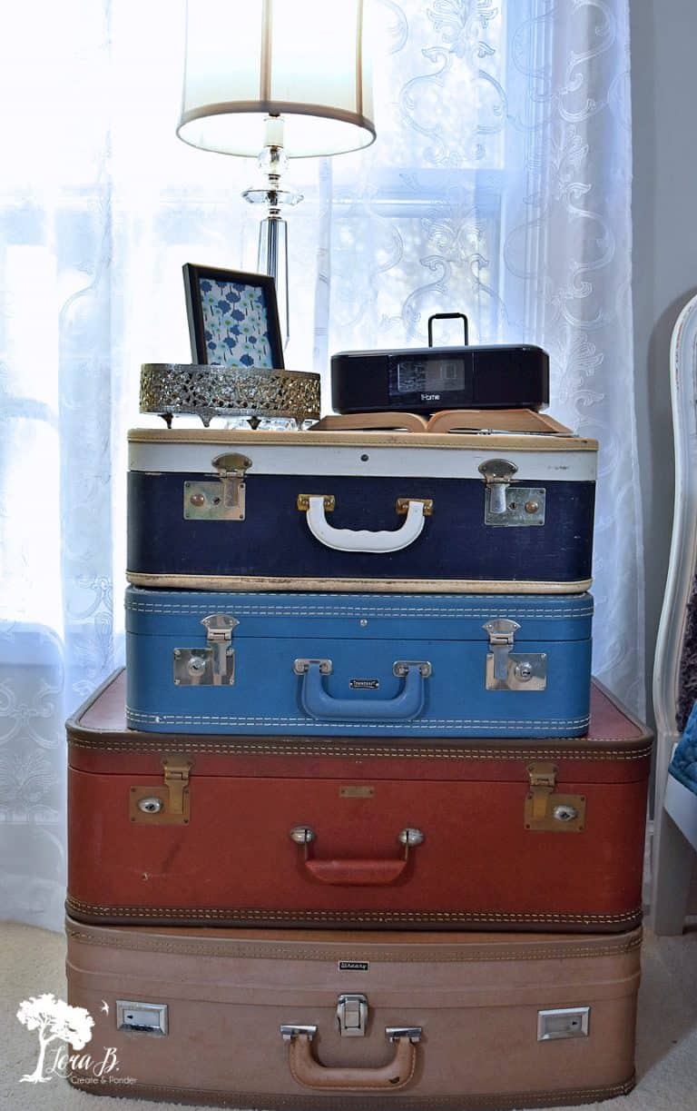 9 Fun Ways to Decorate with Vintage Suitcases - Lora Bloomquist~Create ...