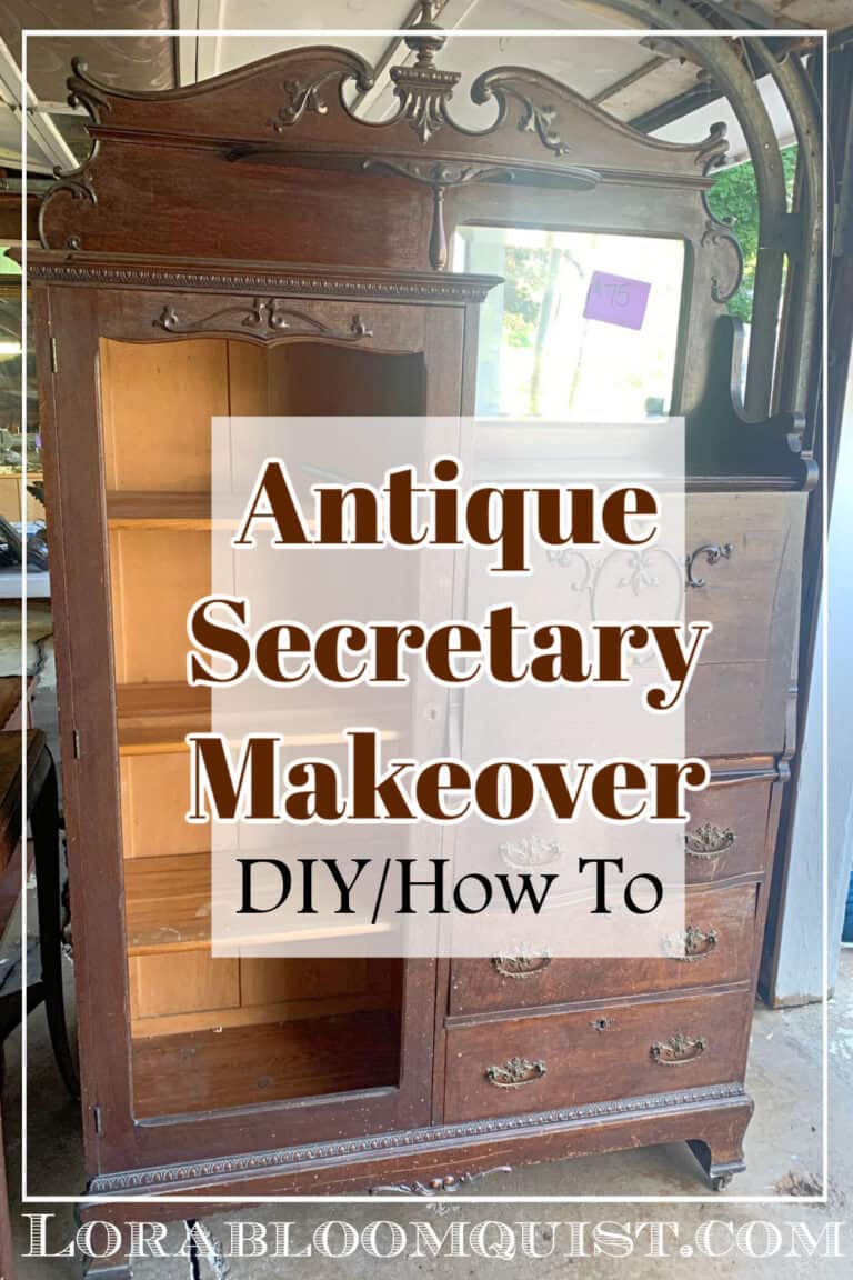 Beautiful Antique Secretary Makeover - Lora Bloomquist~Create & Ponder