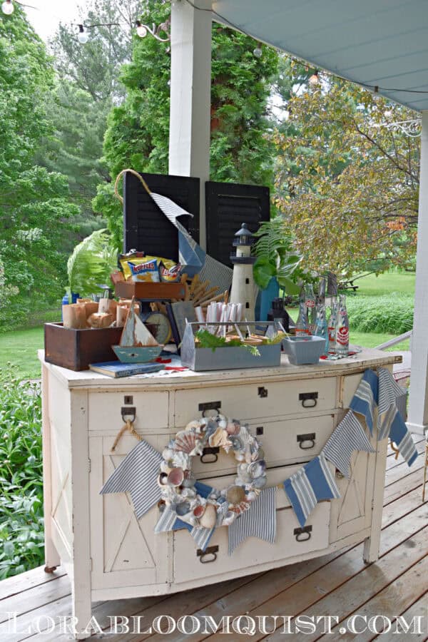 Nautical Themed Buffet for Dad - Lora Bloomquist~Create & Ponder