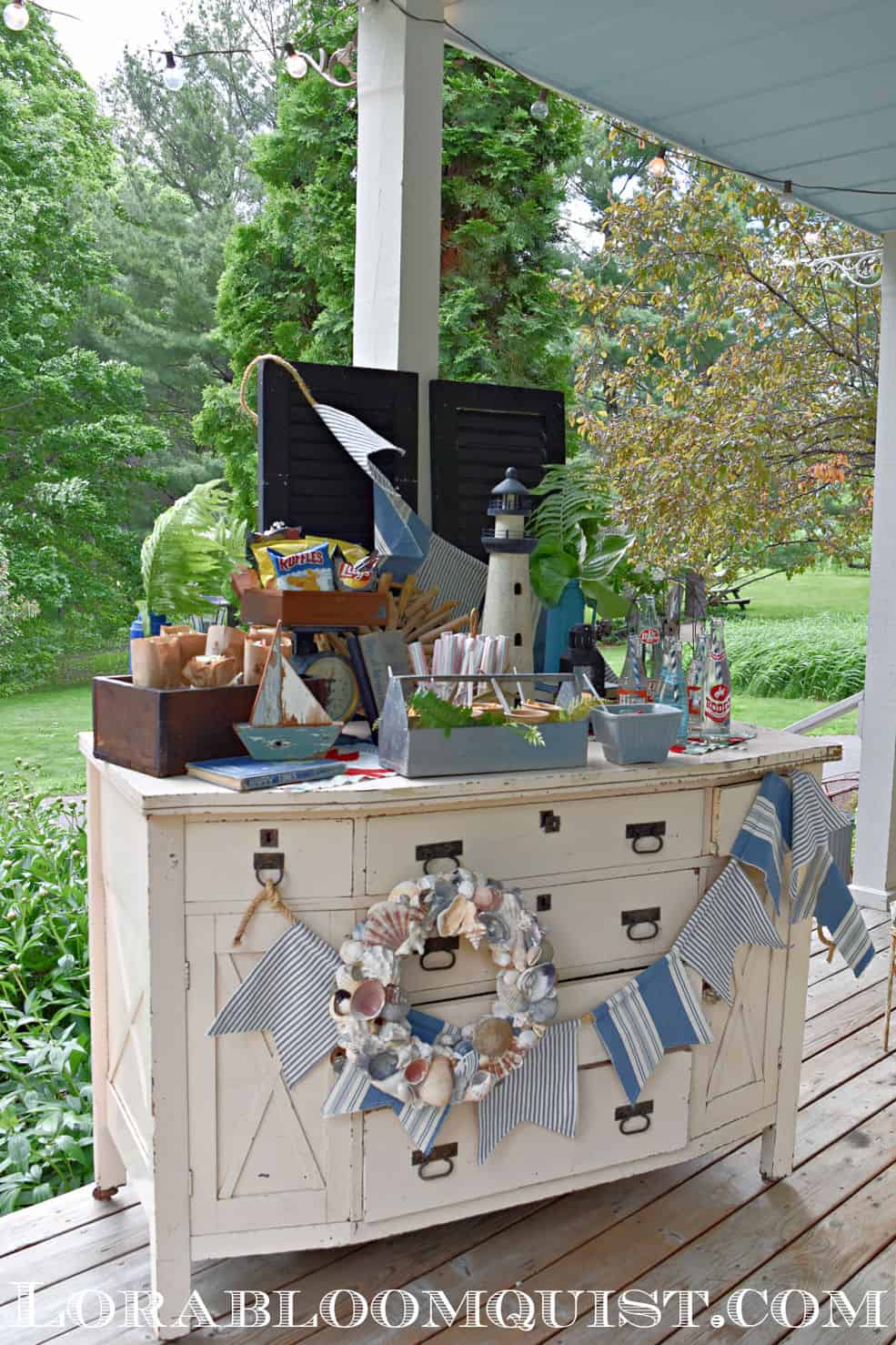 Nautical Themed Buffet for Dad - Lora Bloomquist~Create & Ponder