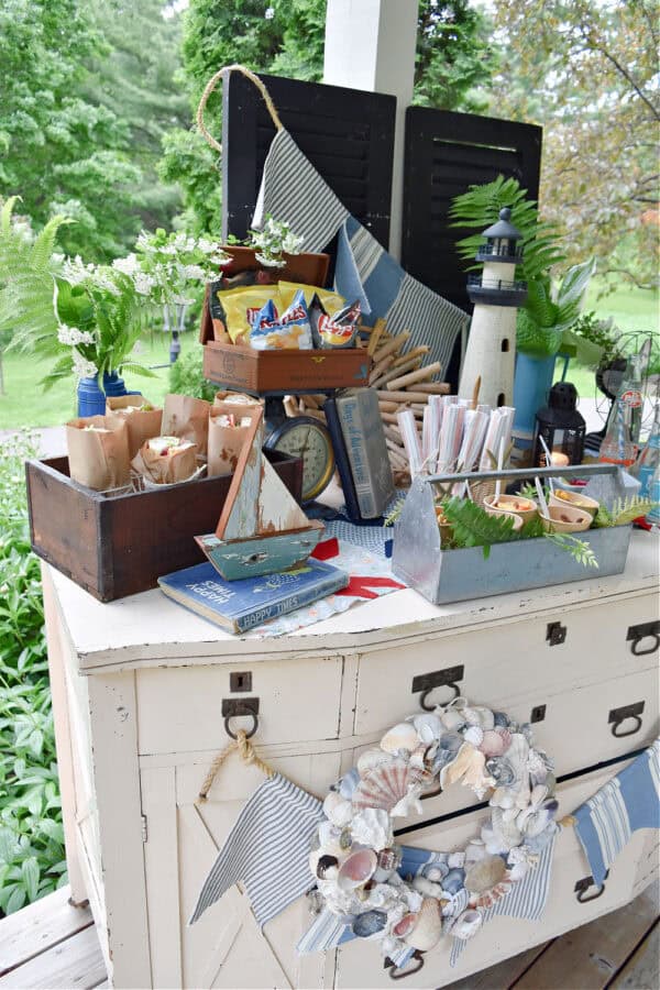 Nautical Themed Buffet for Dad - Lora Bloomquist~Create & Ponder