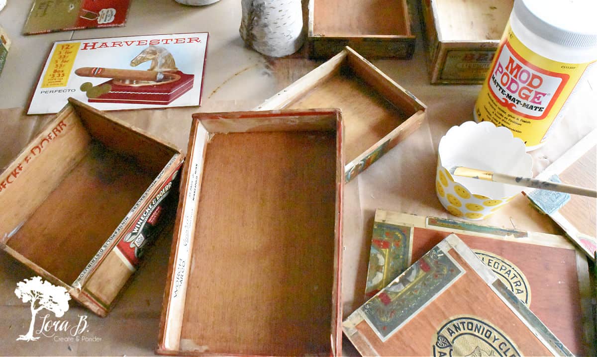 DIY Vintage Cigar Box Craft Ideas - Lora Bloomquist~Create & Ponder