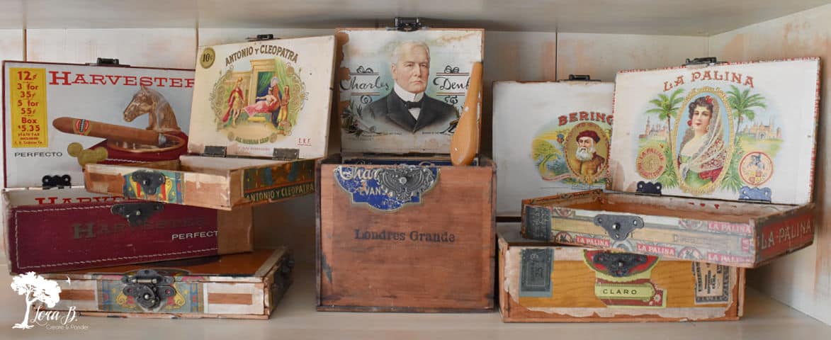 DIY Vintage Cigar Box Craft Ideas - Lora Bloomquist~Create & Ponder