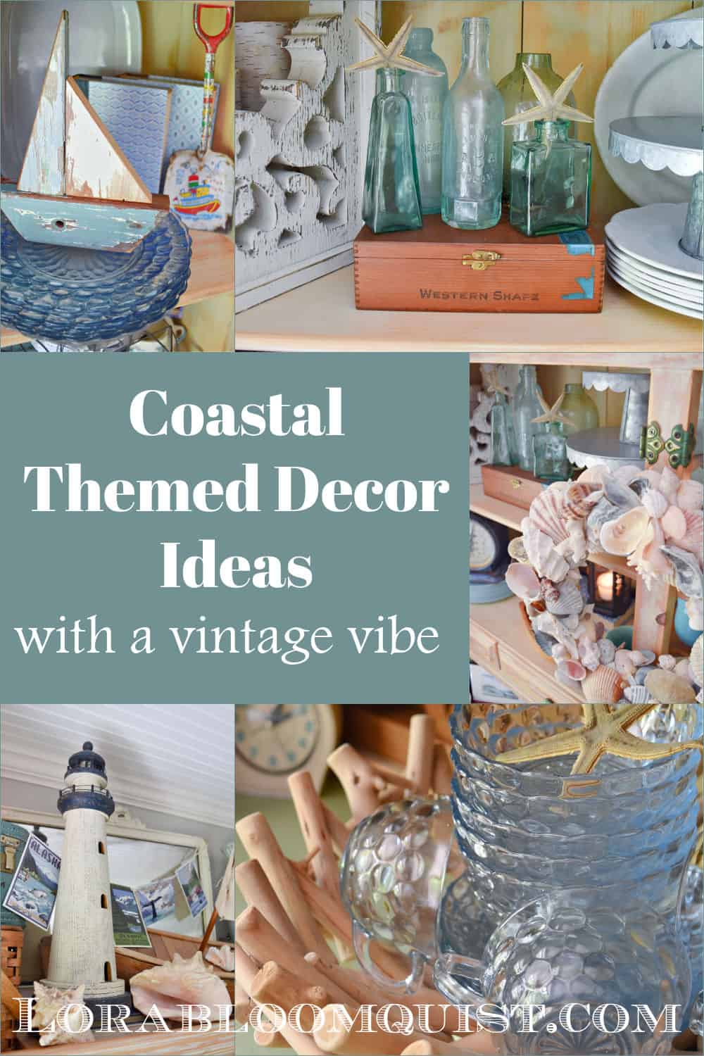 Coastal Themed Decor for Cool Summer Hutch Styling - Lora Bloomquist ...