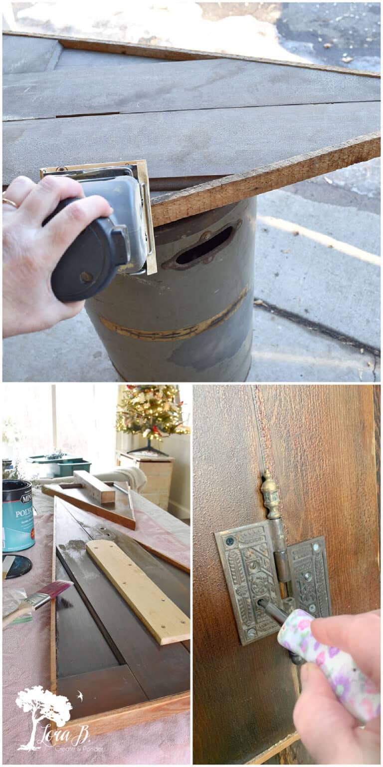 Repurposed Old Door Tree DIY - Lora Bloomquist~Create & Ponder