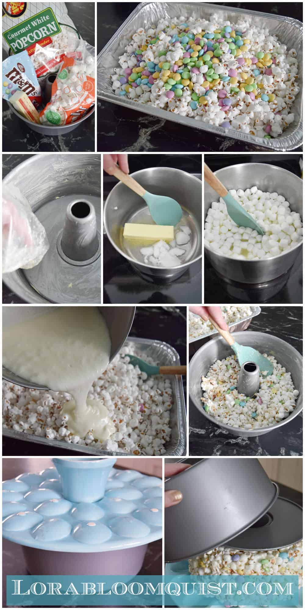 Easy, Festive Popcorn Cake - Lora Bloomquist~Create & Ponder