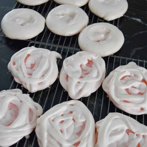 Meringue Shells with Hot Fudge Sauce - Lora Bloomquist~Create & Ponder