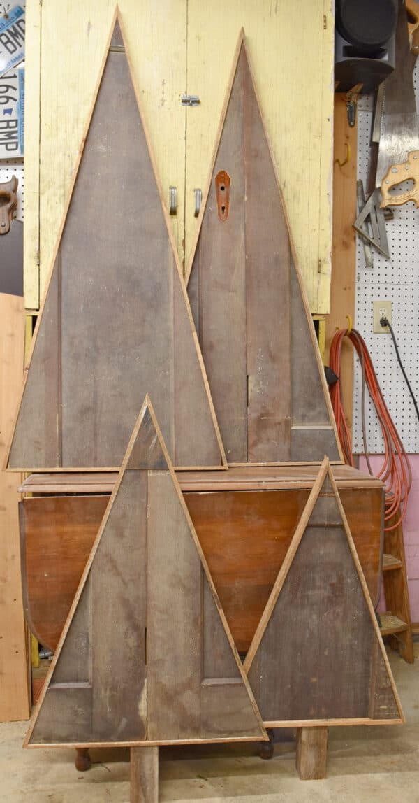 Repurposed Old Door Tree DIY - Lora Bloomquist~Create & Ponder