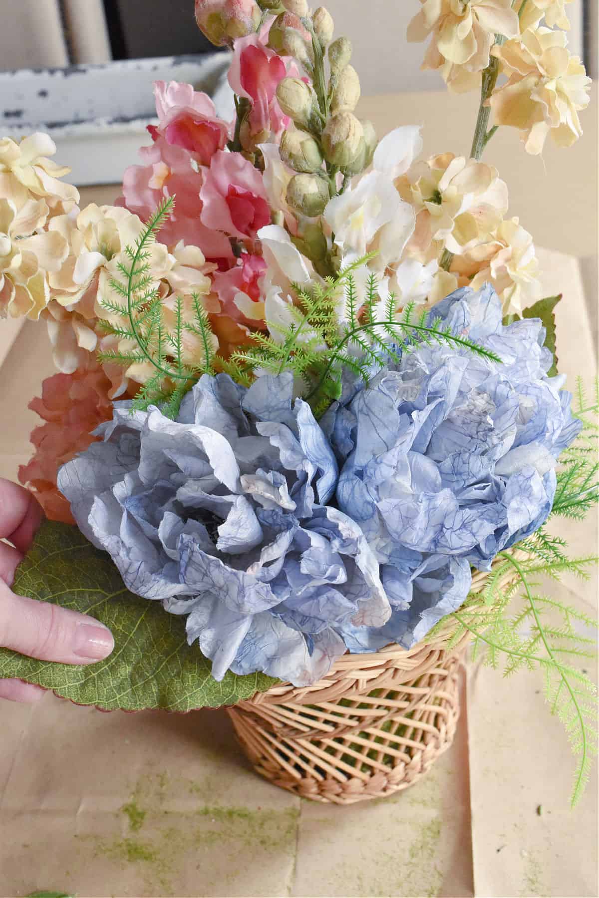 Simple Spring Basket Door Decor - Lora Bloomquist~Create & Ponder