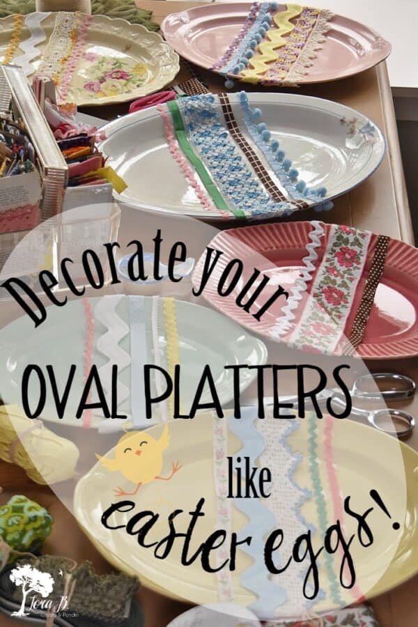 Decorating Oval Platters as Giant Easter Eggs - Lora Bloomquist~Create ...