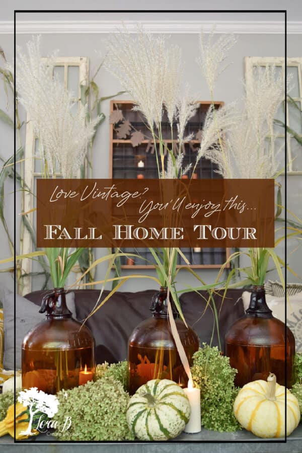 Cozy Fall Home Tour with Vintage Farmhouse Style - Lora Bloomquist ...