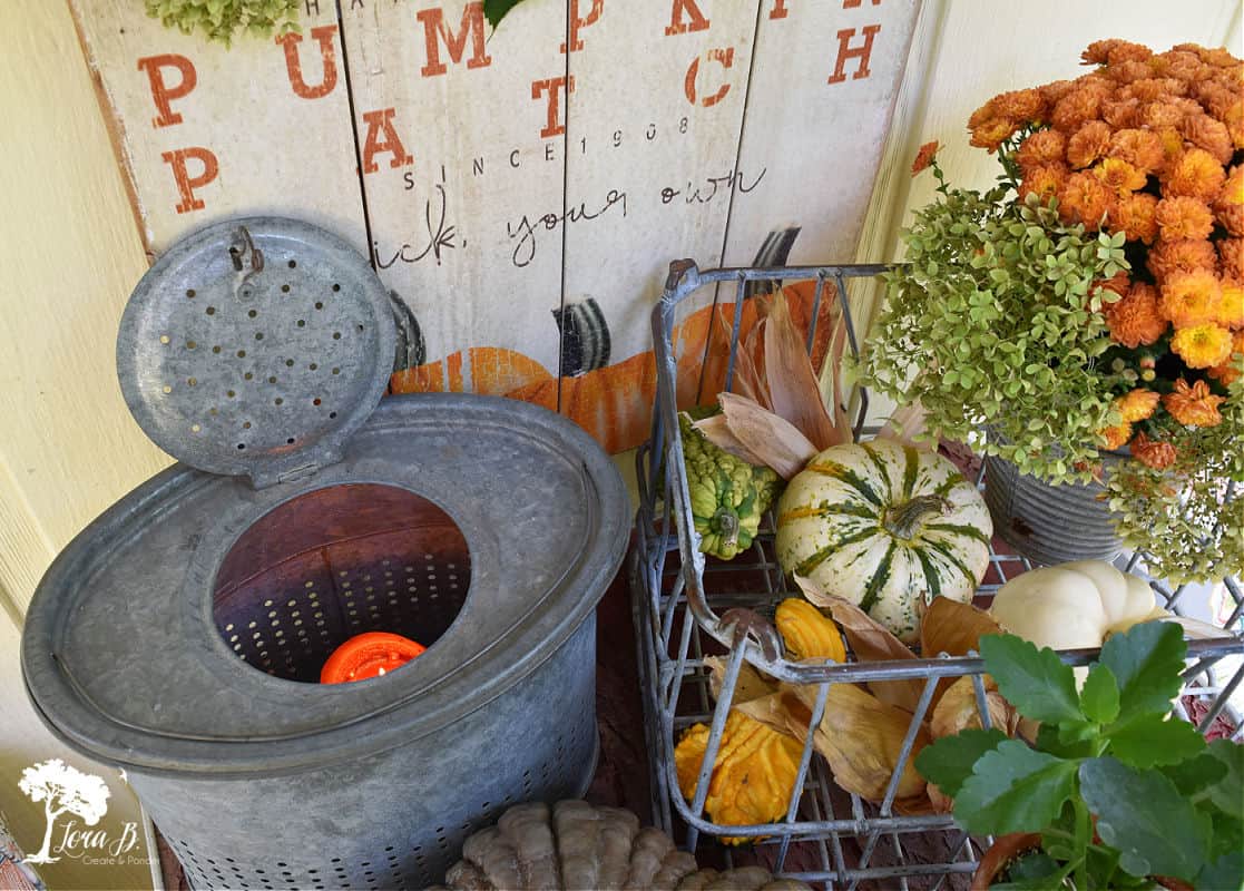 Our Vintage Farmhouse Fall Porch Tour - Lora Bloomquist~Create & Ponder