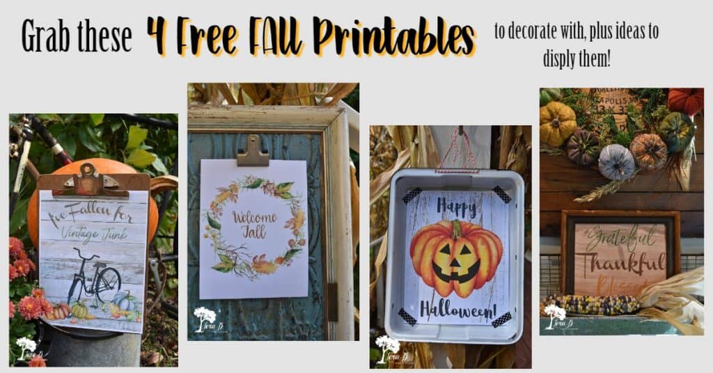 Easy Fall Decorating, Fall Printables - Lora Bloomquist~Create & Ponder
