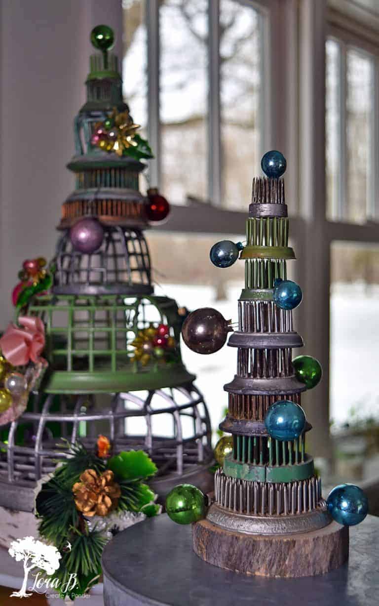12 Vintage Repurposed Junk Ideas for Christmas - Lora Bloomquist~Create ...