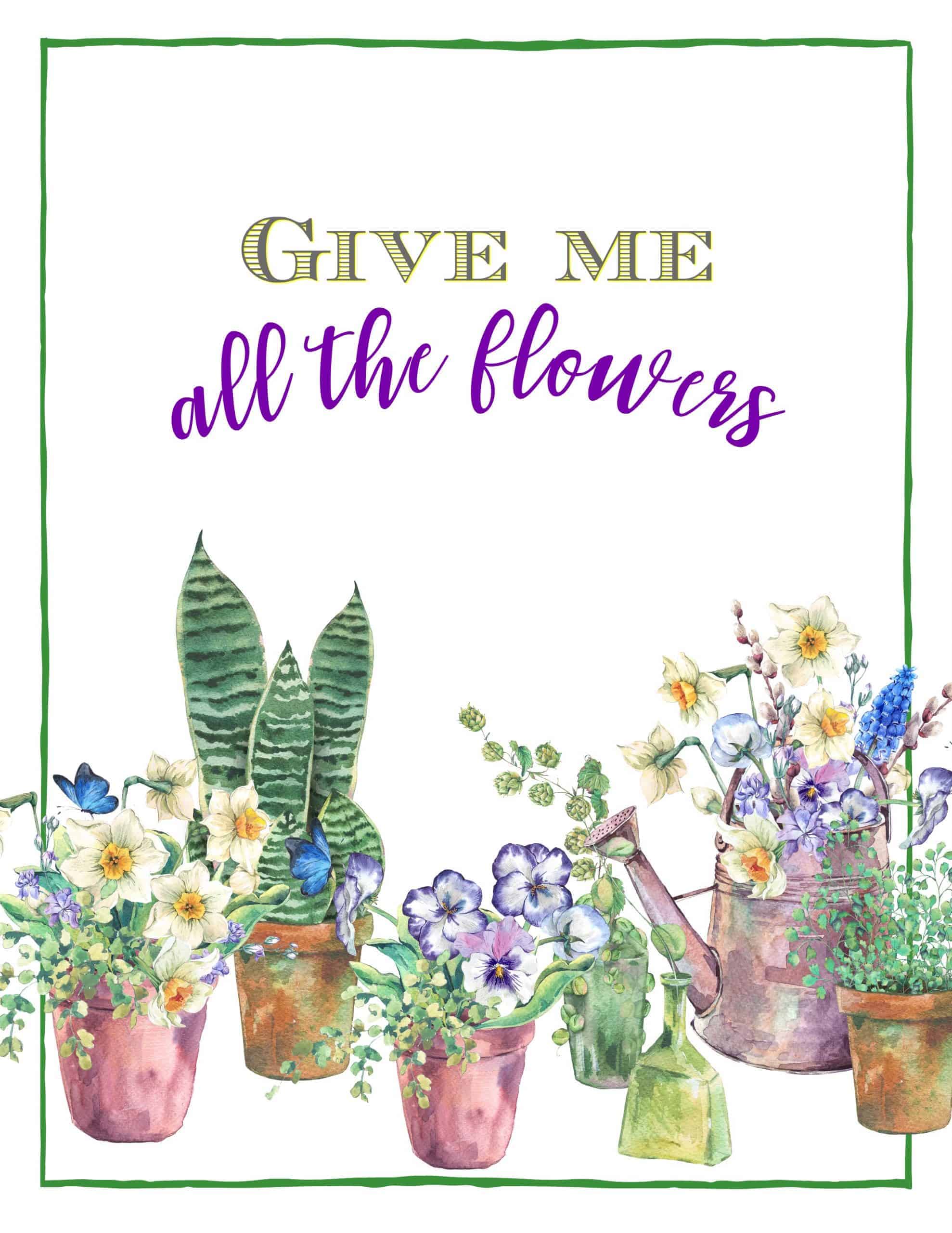 Give me all the flowers - Lora Bloomquist~Create & Ponder