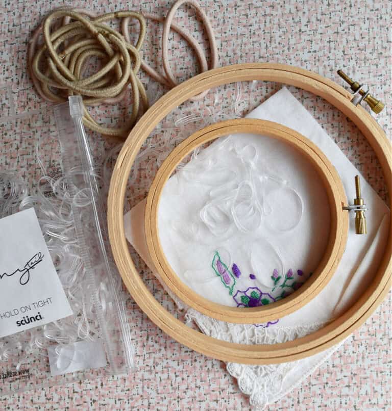 Nostalgic DIY Handkerchief Wreath with Vintage Pins - Lora Bloomquist ...