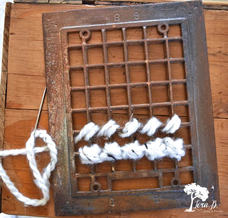 Repurposed Old Grate Decor Idea for Christmas - Lora Bloomquist~Create ...