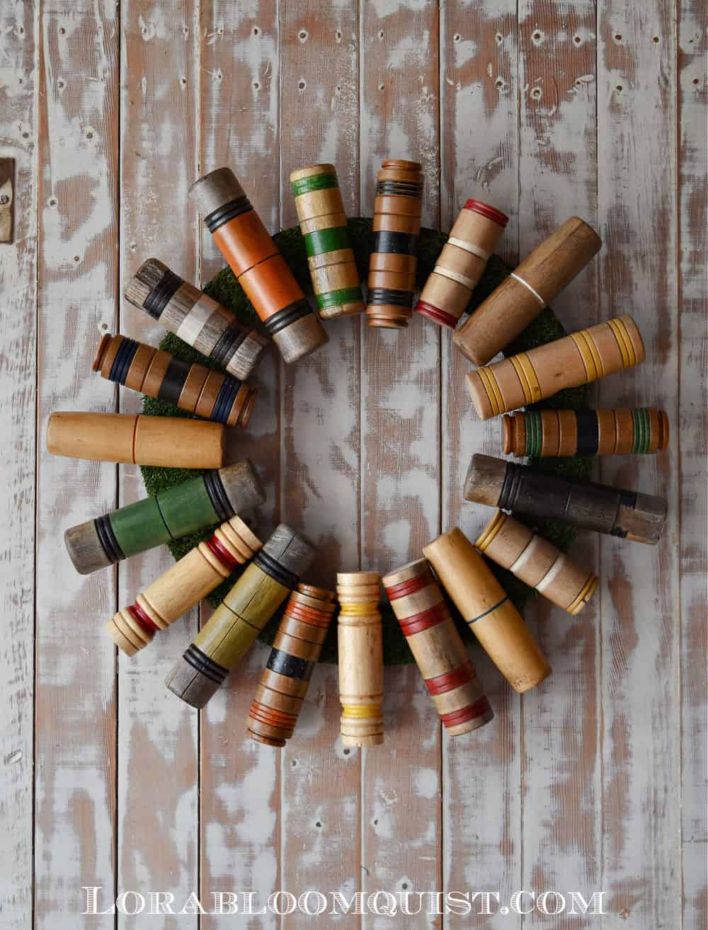 DIY Upcycled Croquet Art - Lora Bloomquist~Create & Ponder
