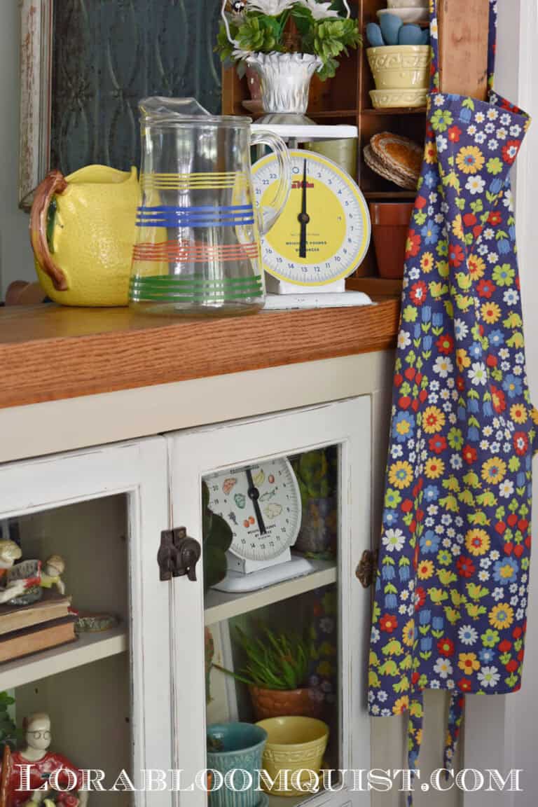 Colorful Summer Kitchen with Vintage Finds - Lora Bloomquist~Create ...