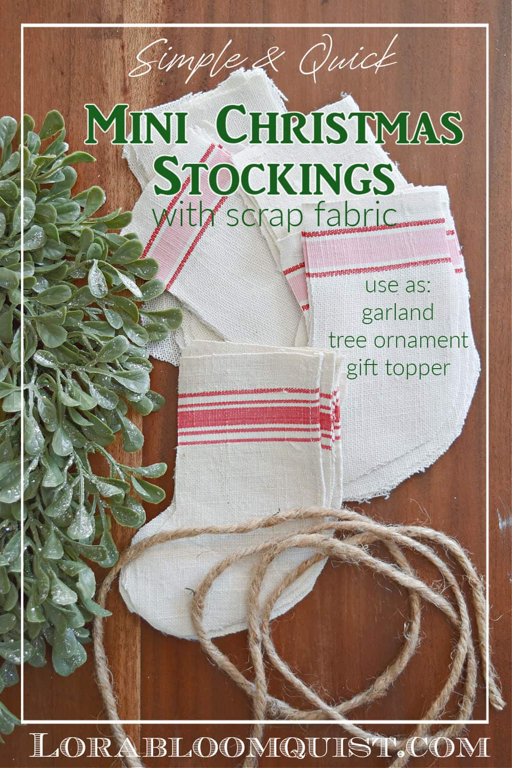 Sweet and Simple Mini Christmas Stocking Garland - Lora Bloomquist ...
