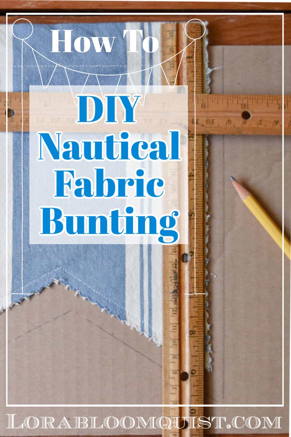DIY Fabric Bunting Garland How To - Lora Bloomquist~Create & Ponder