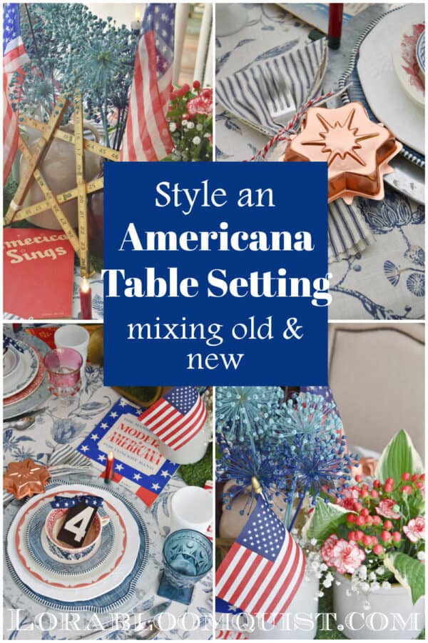 A Patriotic Table Setting with Vintage Thrifted Finds - Lora Bloomquist ...