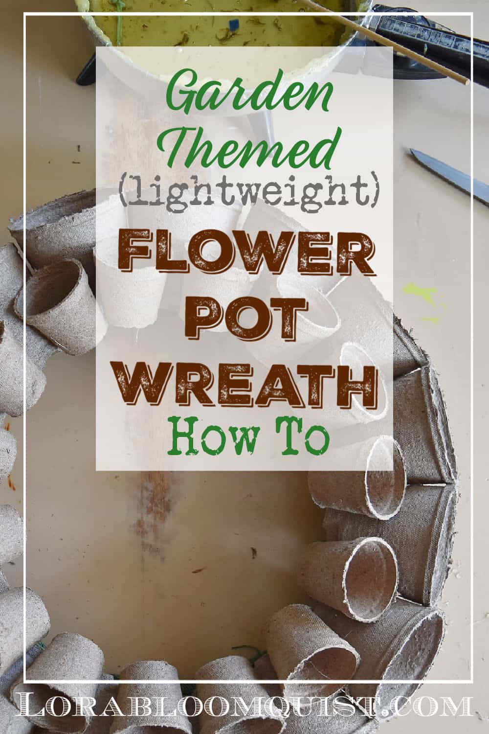 Vintage Seed Packet Flower Pot Wreath (that's not heavy) - Lora ...