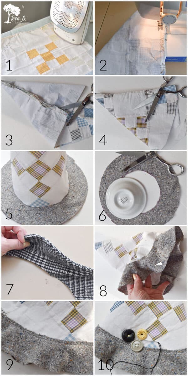 Upcycled Vintage Quilt Witch Hat DIY - Lora Bloomquist~Create & Ponder