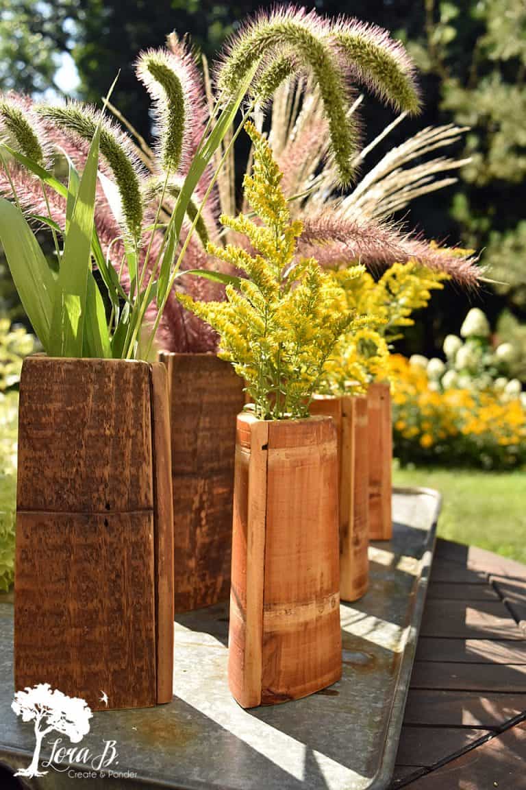 Repurposed Vintage Bucket Rustic Vase - Lora Bloomquist~Create & Ponder