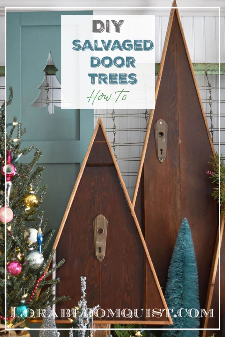 Repurposed Old Door Tree DIY - Lora Bloomquist~Create & Ponder