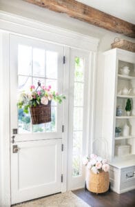 Simple Spring Basket Door Decor - Lora Bloomquist~Create & Ponder
