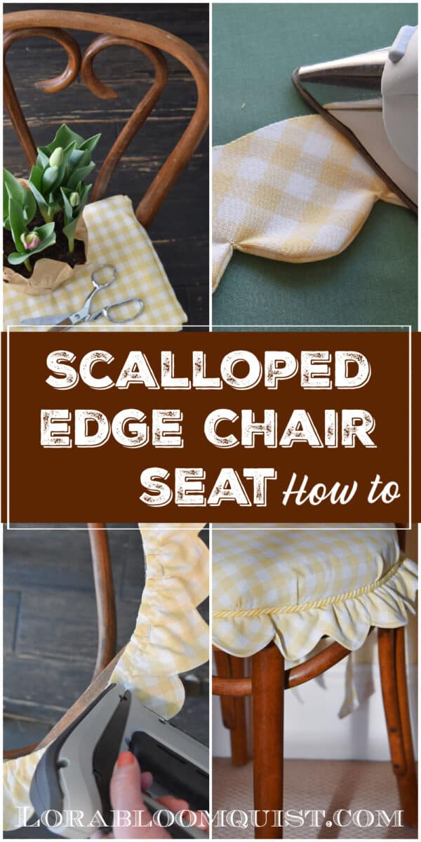DIY Chair Seat with Scallop Edge - Lora Bloomquist~Create & Ponder