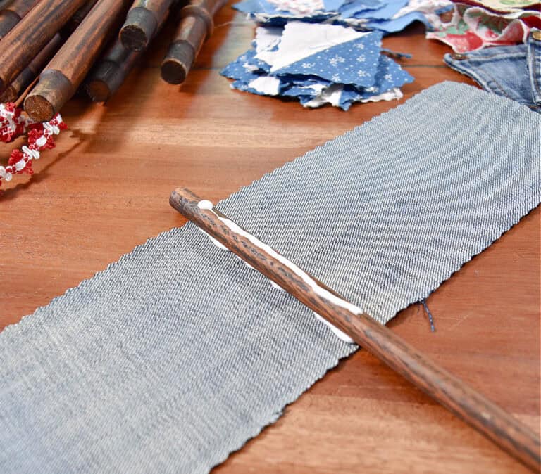 Patriotic Centerpiece with DIY Scrap Fabric Flags - Lora Bloomquist ...