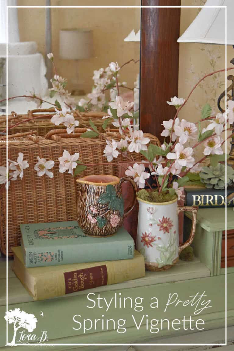 Styling a Pretty Spring Vignette - Lora Bloomquist~Create & Ponder
