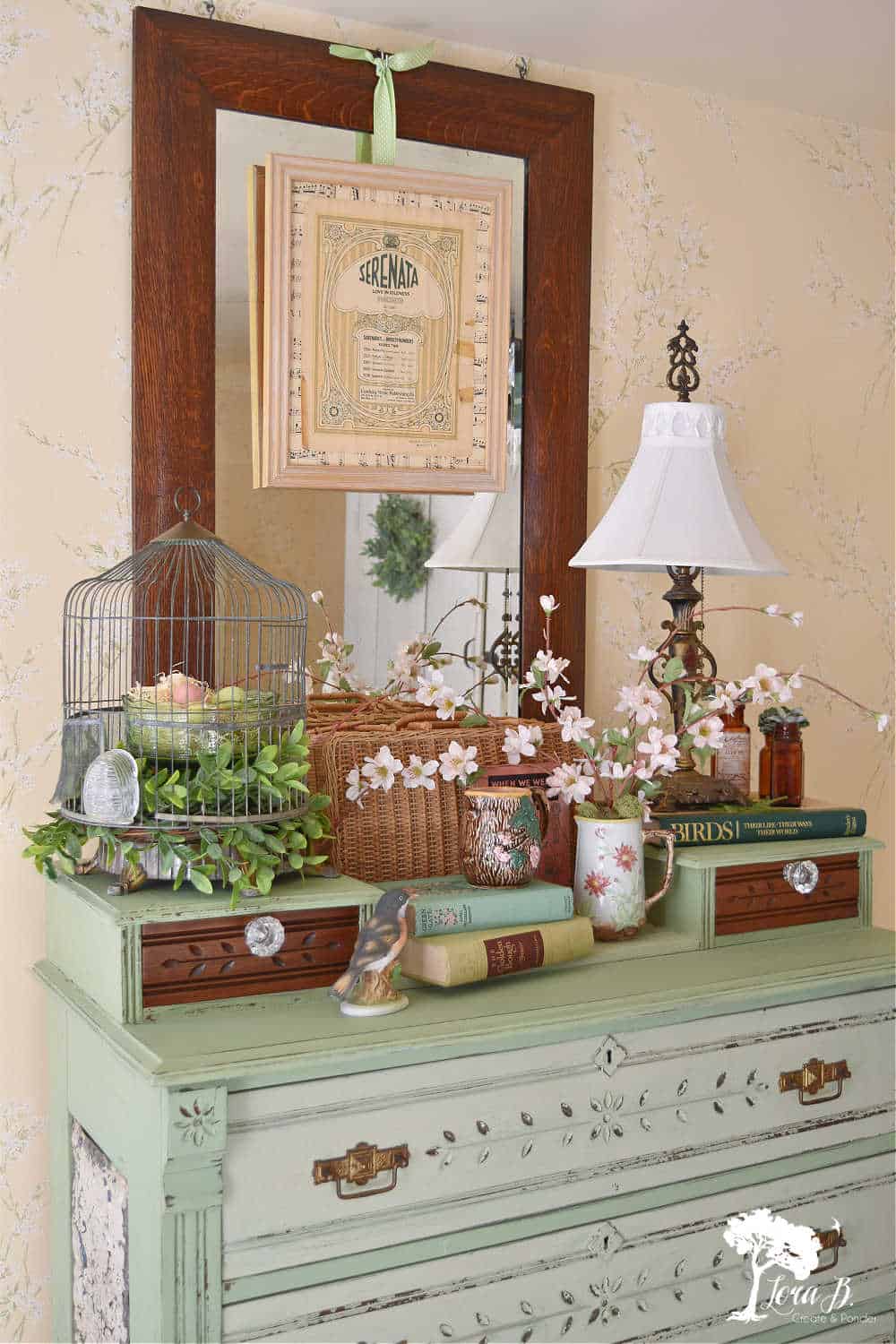Styling a Pretty Spring Vignette - Lora Bloomquist~Create & Ponder