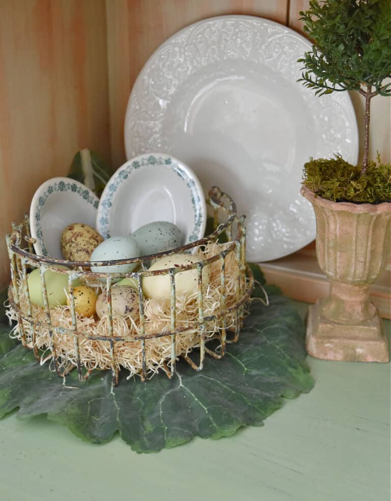 Spring Hutch Decorating with Vintage Garden Style - Lora Bloomquist ...