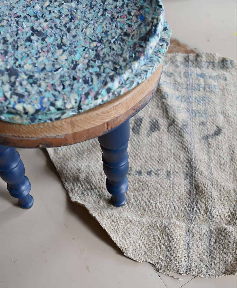DIY Vintage Footstool Makeover - Lora Bloomquist~Create & Ponder