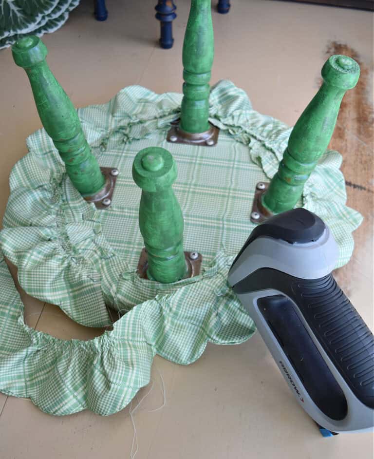 DIY Vintage Footstool Makeover - Lora Bloomquist~Create & Ponder