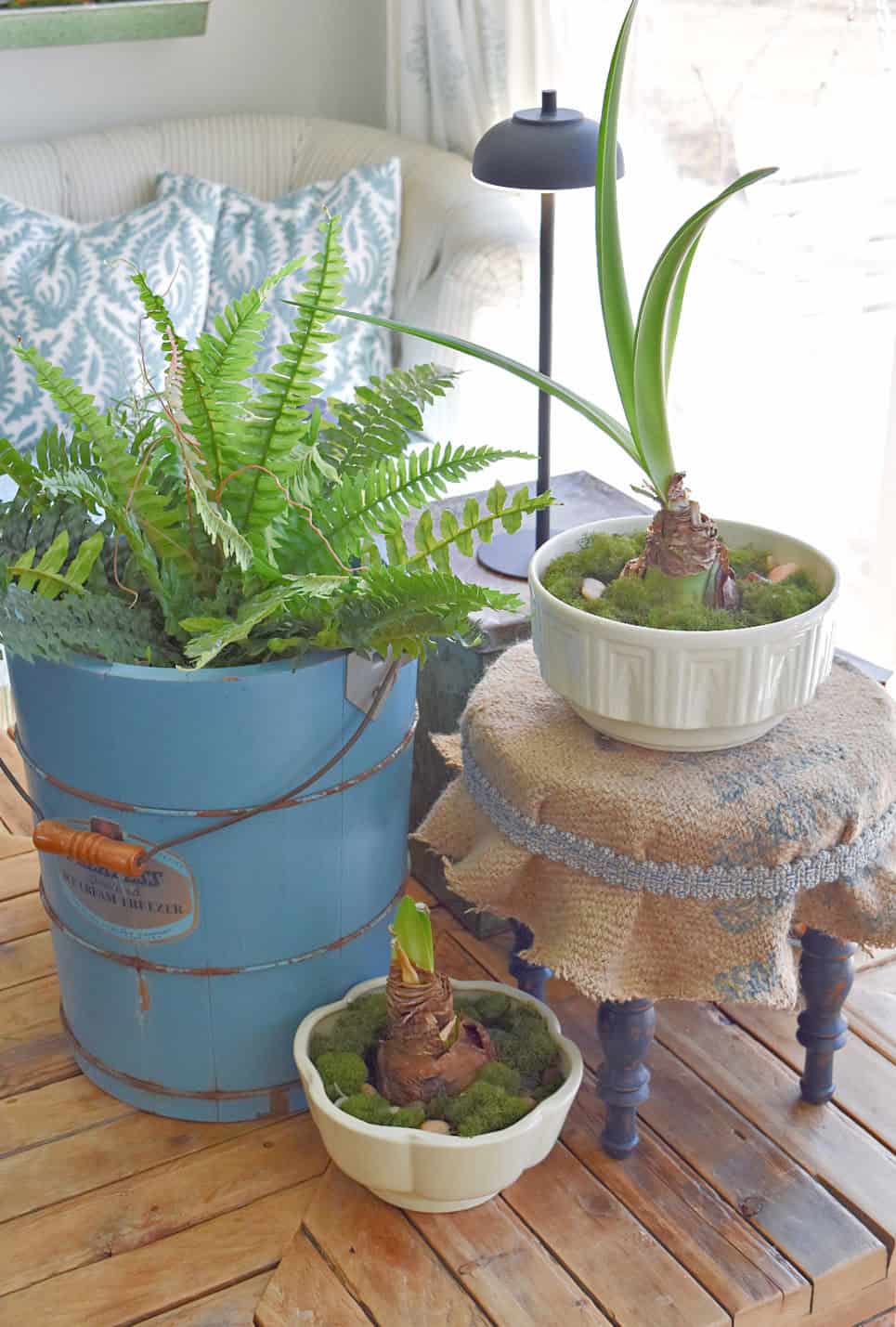 DIY Vintage Footstool Makeover - Lora Bloomquist~Create & Ponder