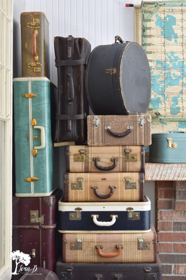 9 Fun Ways to Decorate with Vintage Suitcases - Lora Bloomquist~Create ...