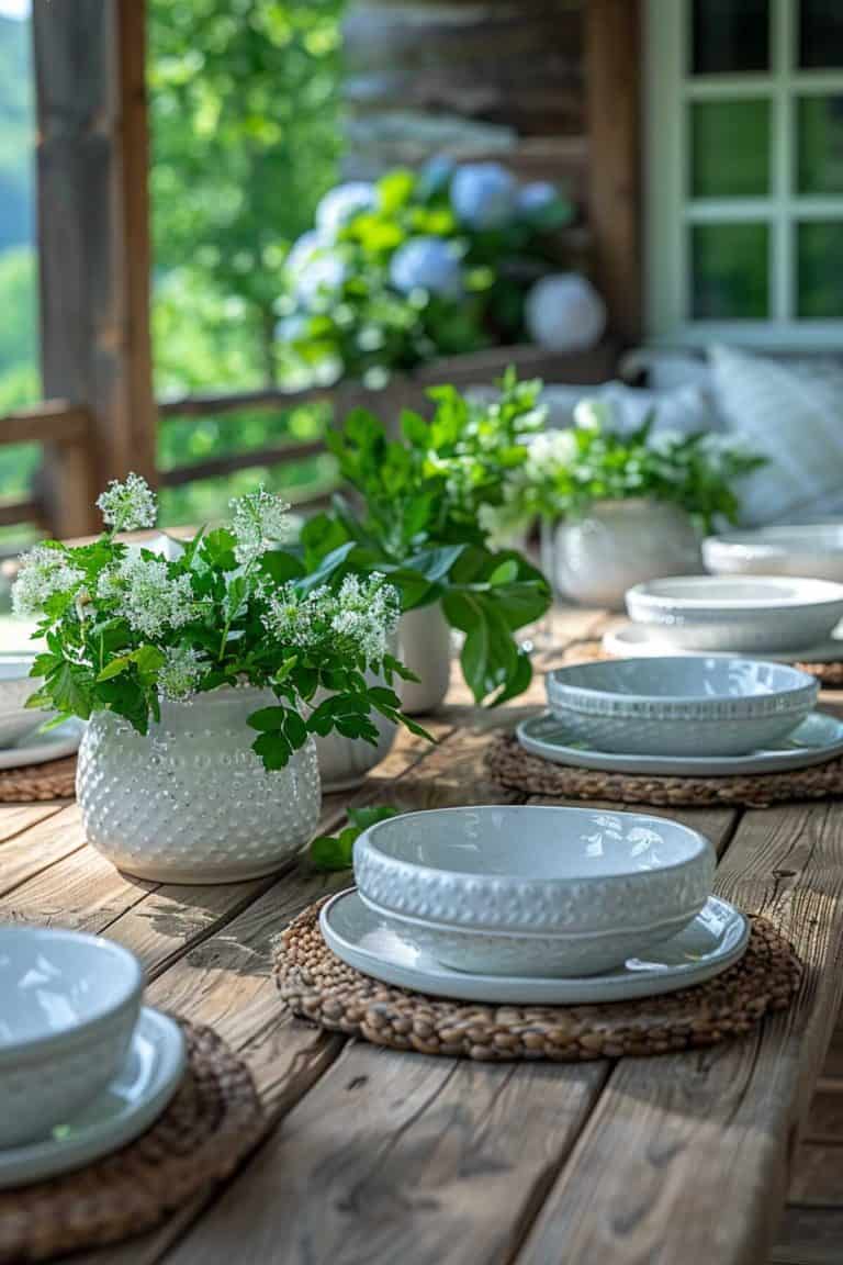 Pretty Fruit and Flowers Late Summer Table Setting - Lora Bloomquist ...
