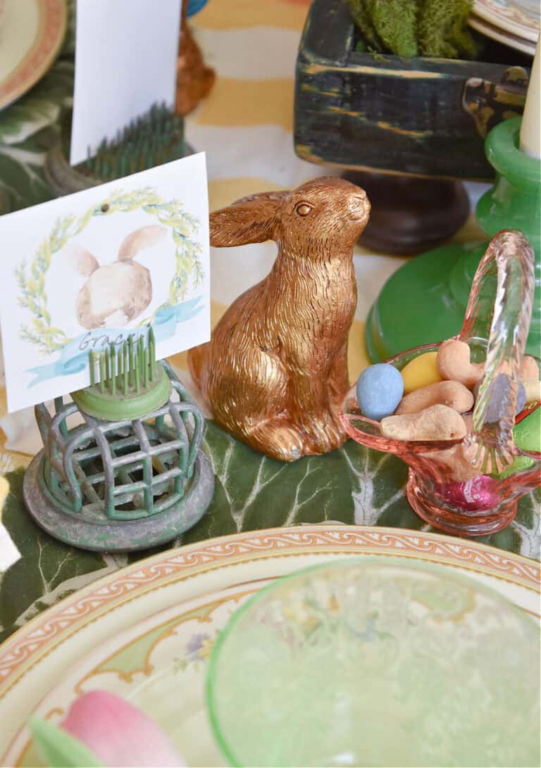 Vintage Cottage Inspired Easter Table - Lora Bloomquist~Create & Ponder