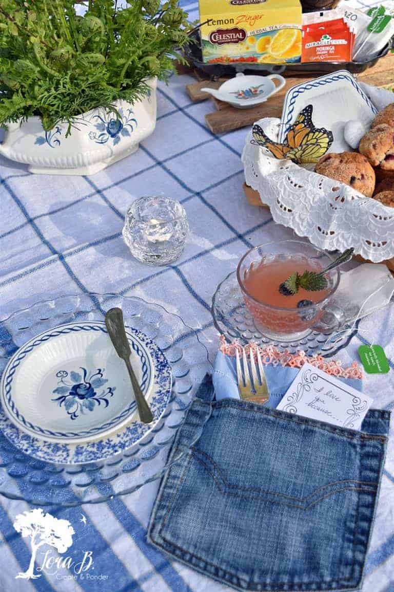 Blue and White Tea Party for Mom - Lora Bloomquist~Create & Ponder