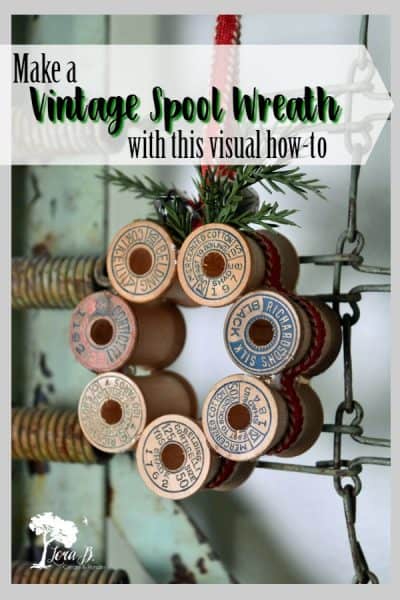 Vintage Thread Spool Mini Wreath How-To - Lora Bloomquist~Create & Ponder