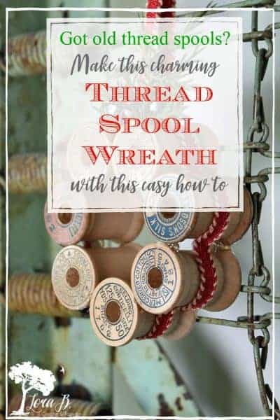 Vintage Thread Spool Mini Wreath How-To - Lora Bloomquist~Create & Ponder
