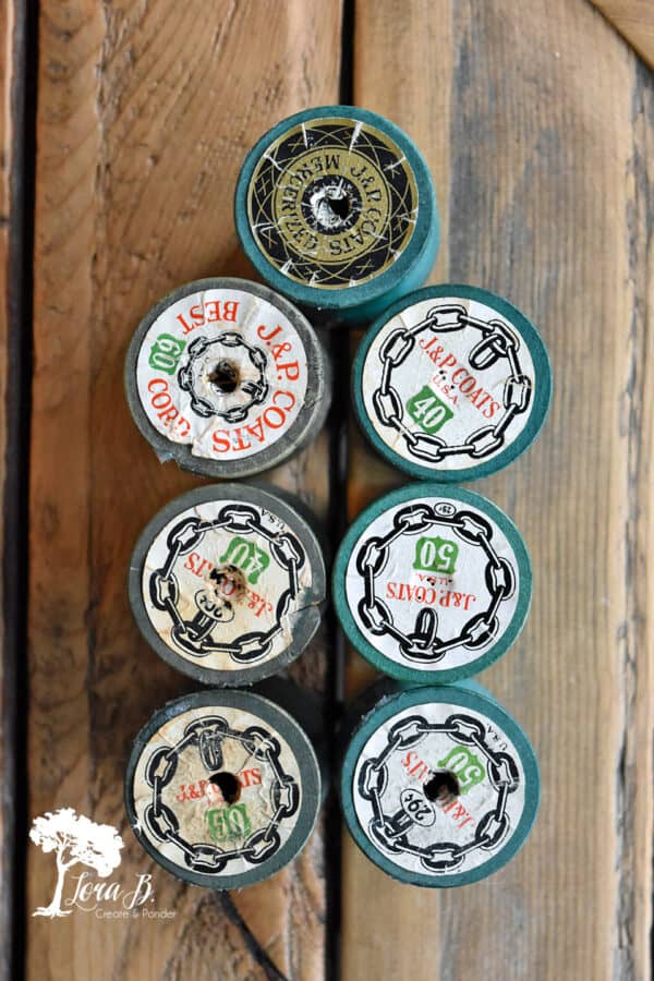 Vintage Thread Spool Mini Wreath How-To - Lora Bloomquist~Create & Ponder