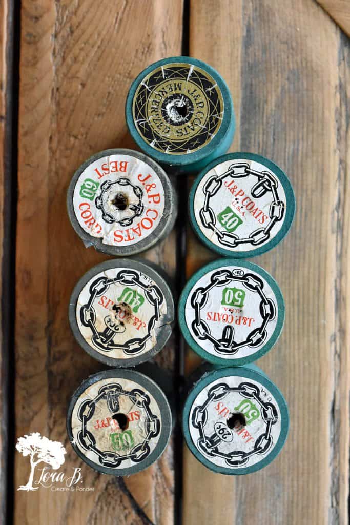 Vintage Thread Spool Mini Wreath How-To - Lora Bloomquist~Create & Ponder