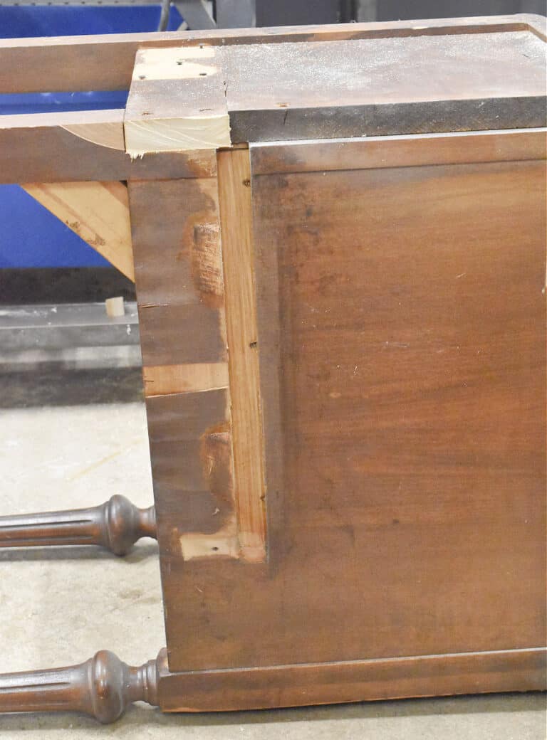 How to Repurpose a Vintage Vanity into Beautiful Side Tables - Lora ...