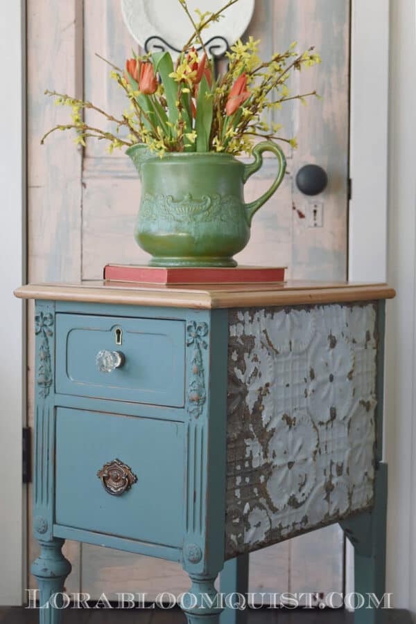 How to Repurpose a Vintage Vanity into Beautiful Side Tables - Lora ...